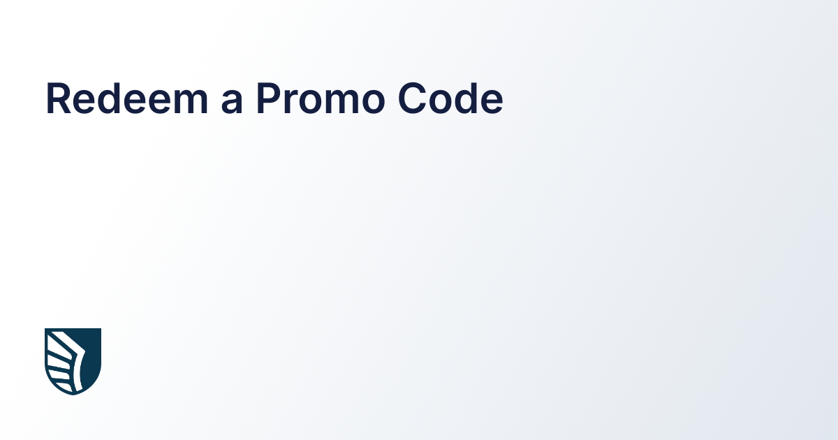 Redeem a Promo Code — Seraph Secure Help Center