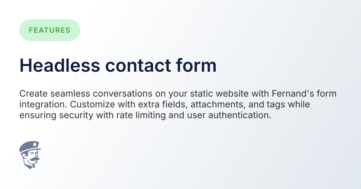 Headless contact form — Fernand Docs