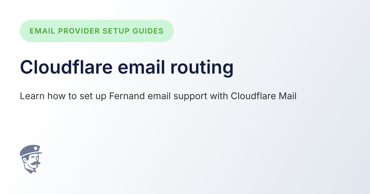 Cloudflare email routing — Fernand Docs
