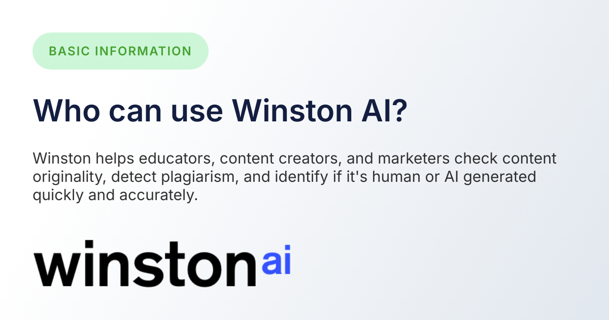 Who can use Winston AI? — Winston AI Help Center