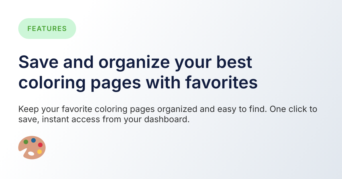 Save and organize your best coloring pages with favorites — ColorBliss ...