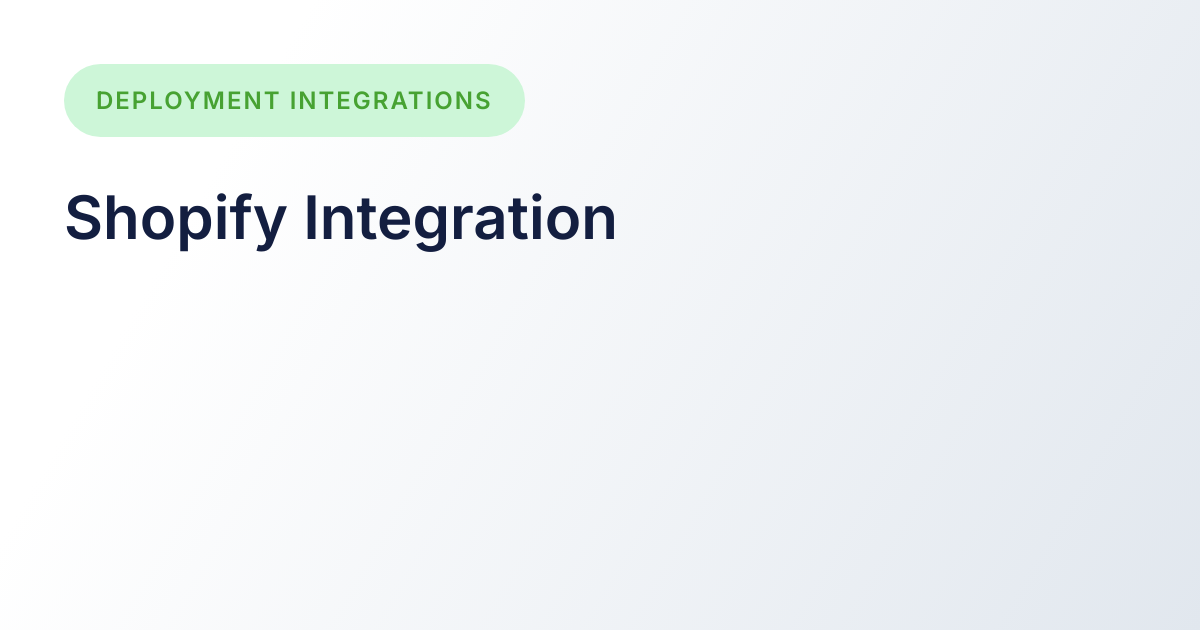 Shopify Integration — DeployBot Help Center