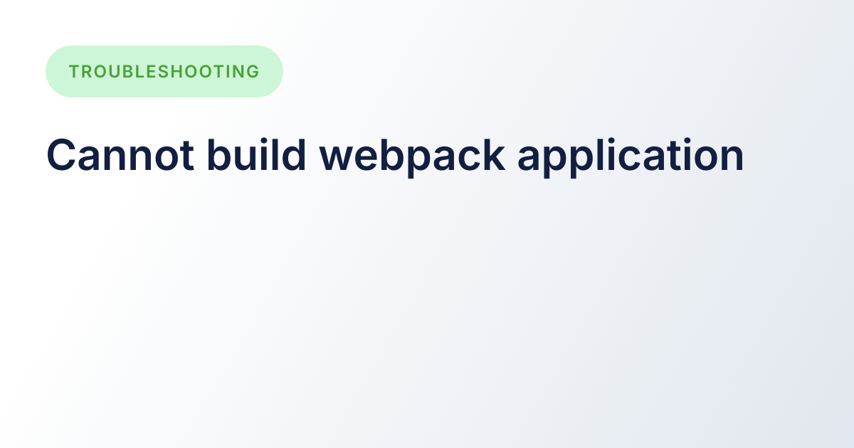 Cannot build webpack application — DeployBot Help Center