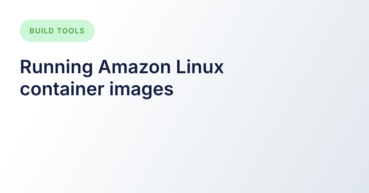 Running Amazon Linux container images — DeployBot Help Center