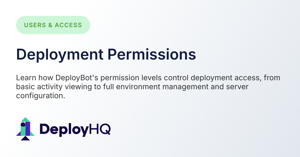 Deployment Permissions — DeployBot Help Center