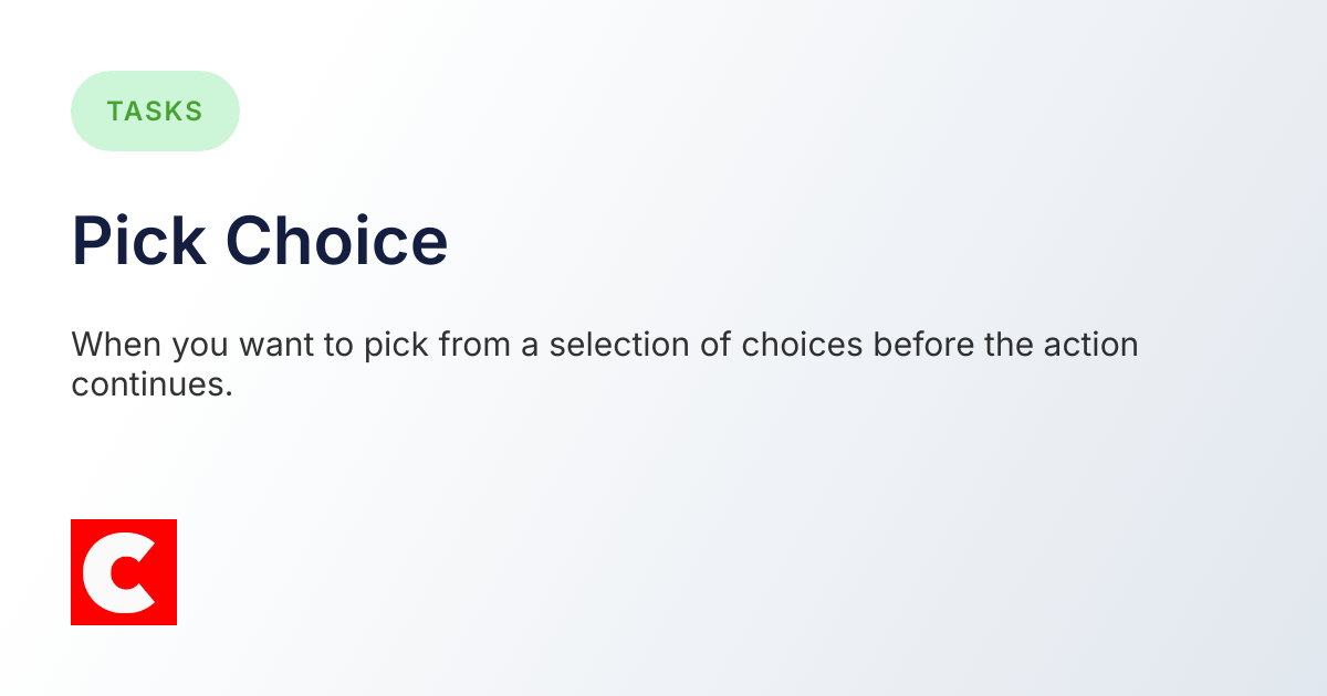 Pick Choice — Chibi Help Center