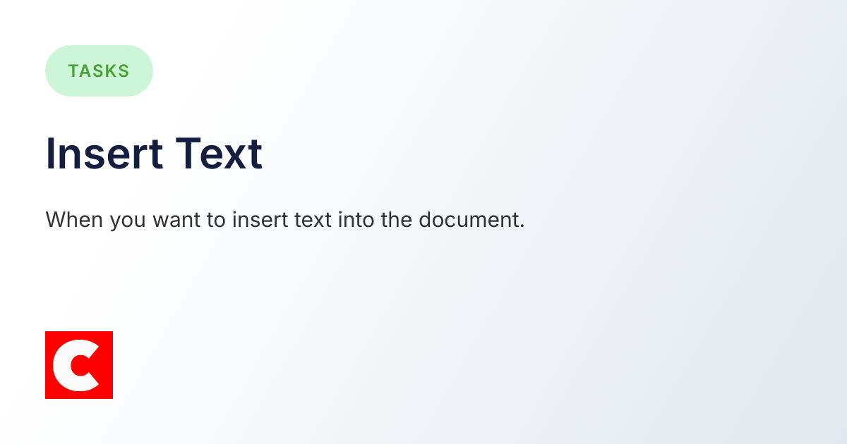 Insert Text — Chibi Help Center