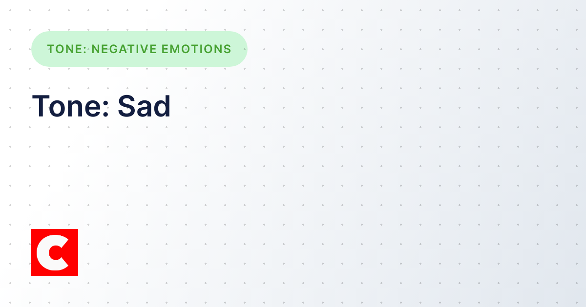 Tone: Sad — Chibi Help Center