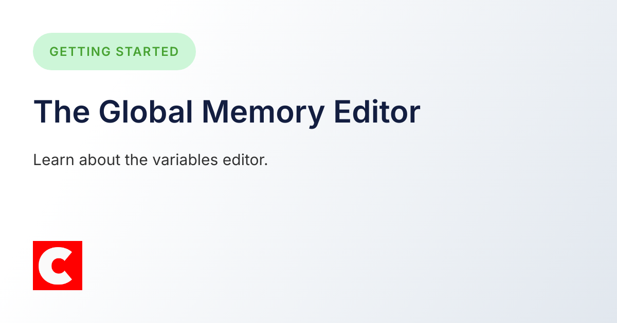 The Global Memory Editor — Chibi Help Center