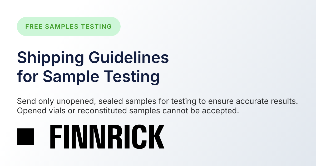 Shipping Guidelines for Sample Testing — Finnrick Support & Knowledge Base